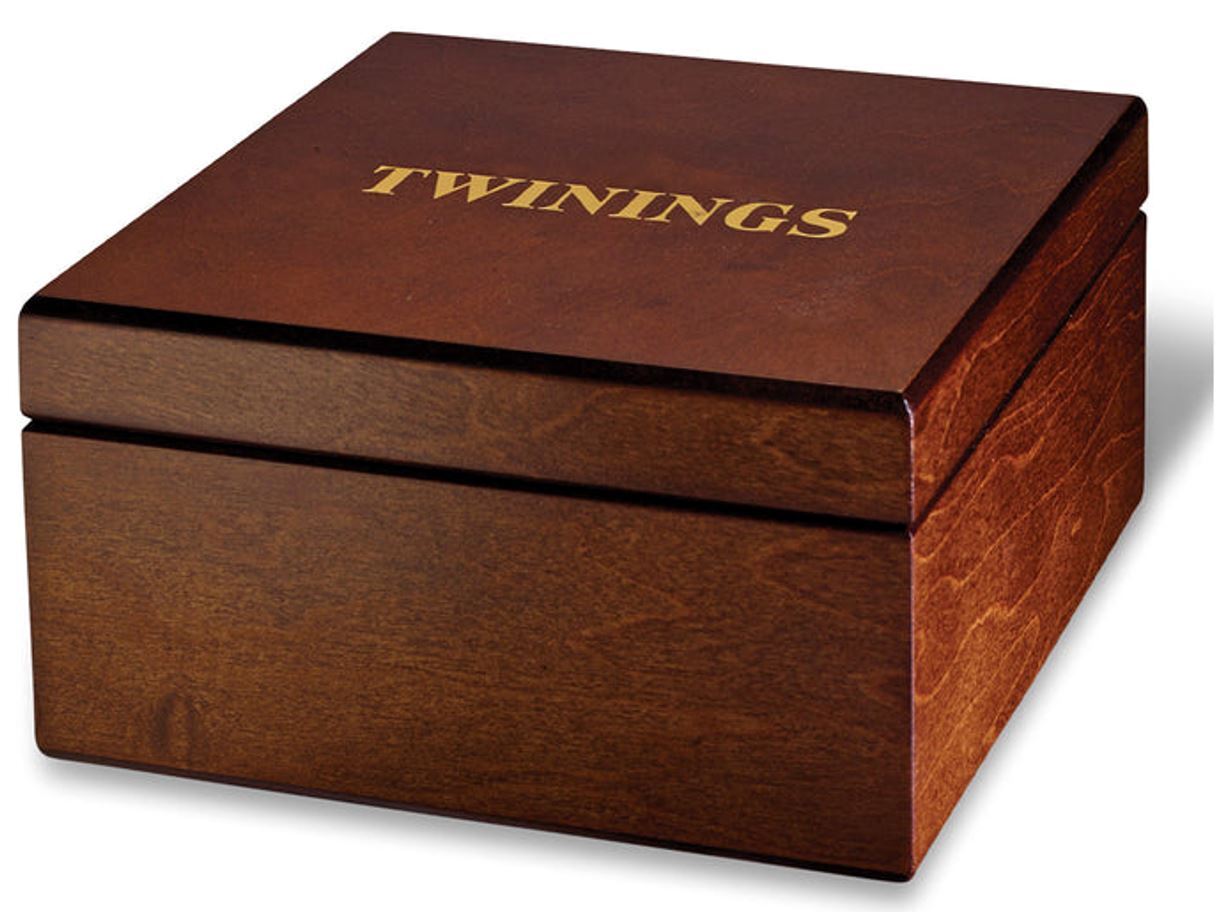 Twinings Compartment Wooden Tea Chest Box Teabag Enveloped Pyramid Teas ...