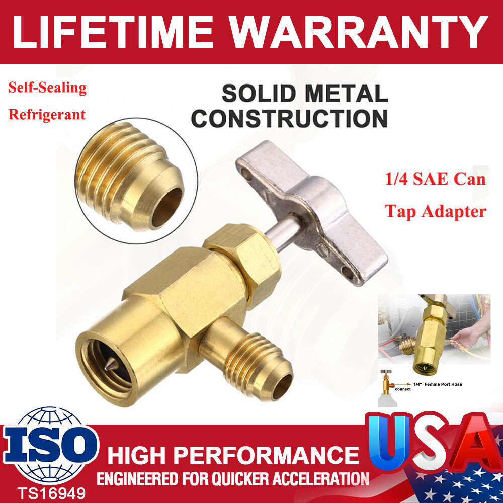 Can AC Tap Valve Opener Tapper Recharge Hose Adapter Tool Freon Car ...