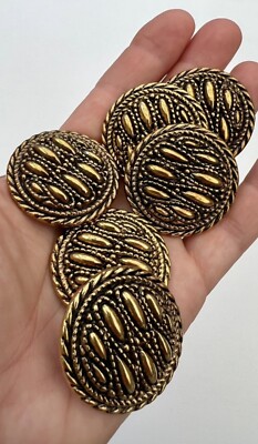 Large Gold buttons 36mm Pack Of 6 Jacket Blazer Coat Dresses Buttons ...