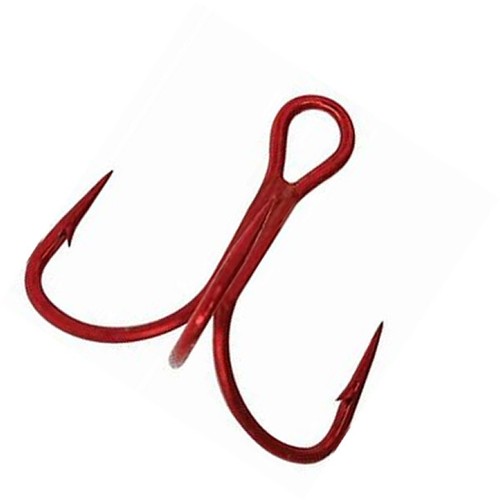 25 Mustad Triple Grip Treble Hooks size 1 RED CHROME KVD Ultra Point ...
