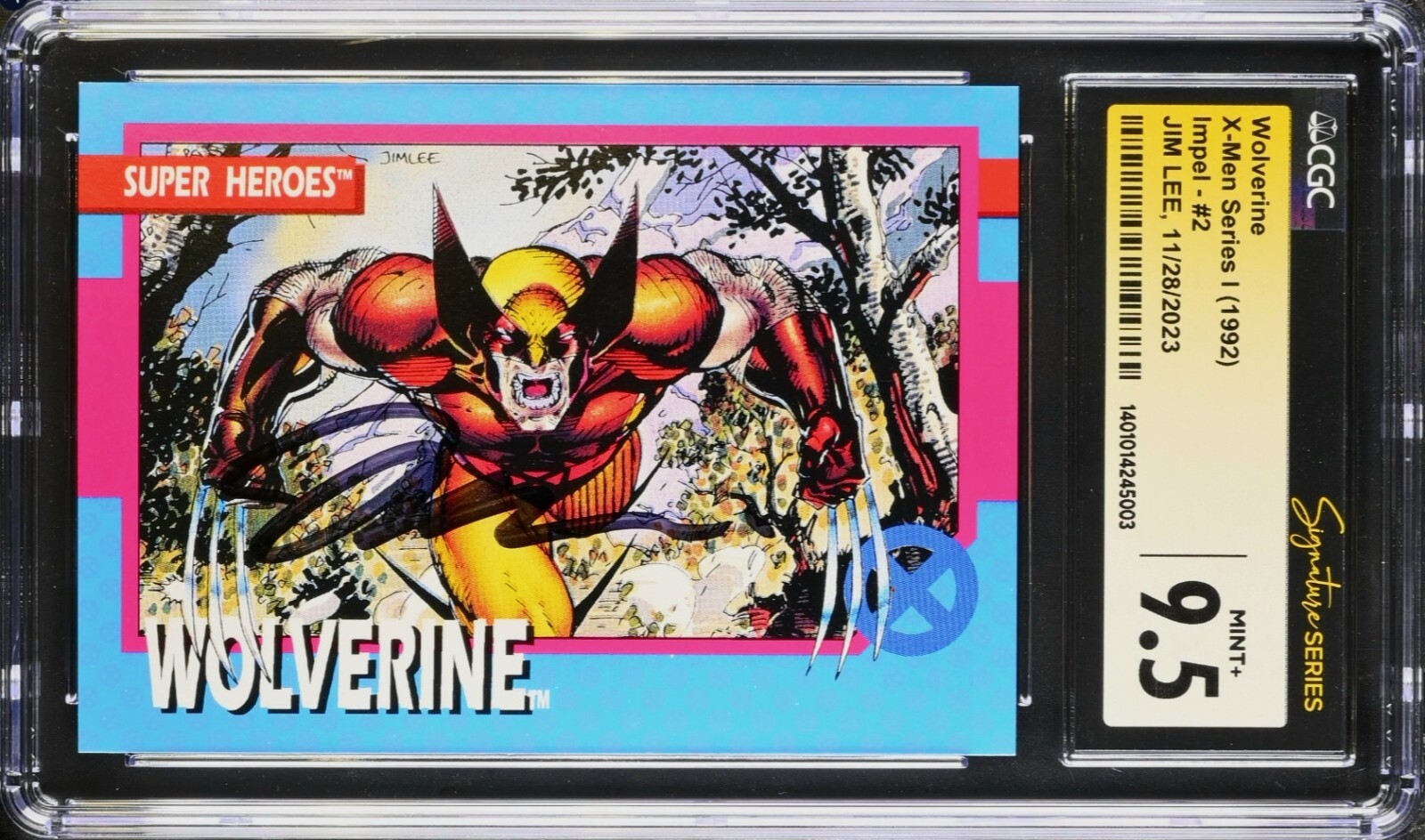 1992 MARVEL IMPEL X-MEN WOLVERINE JIM LEE AUTOGRAPH CGC 9. 5 SiG SERIES ...