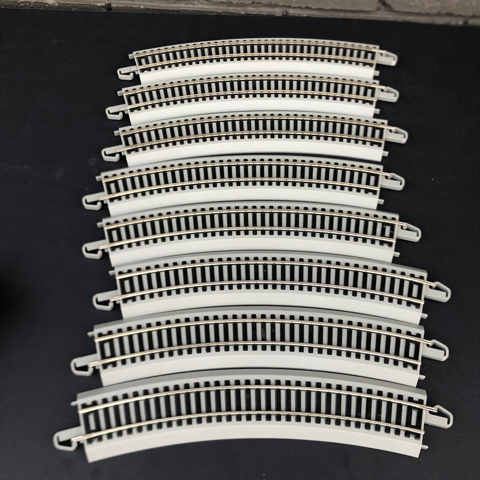BACHMANN EZ TRACK HO SCALE LOT OF 14- 12 CURVED + 2 STRAIGHT (1 ...