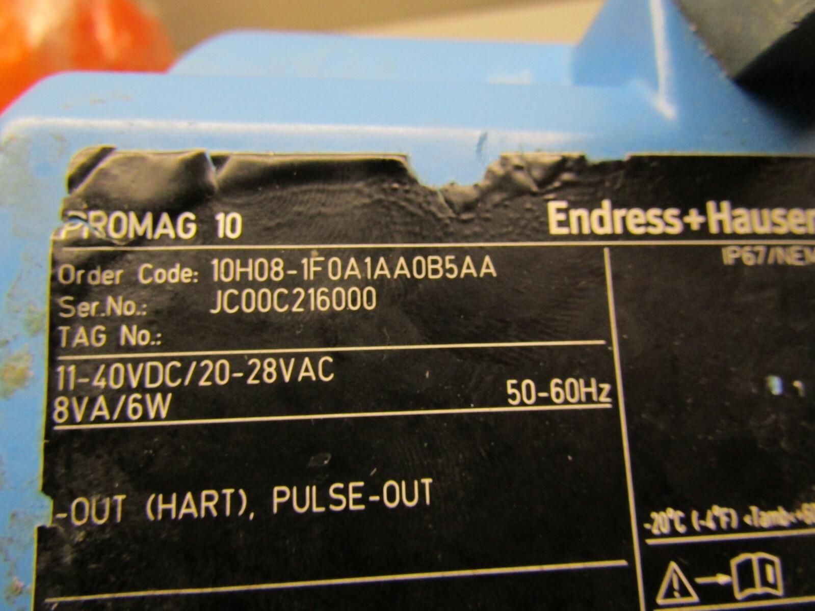 Endress + Hauser Promag 10 10H08-1F0A1AA0B5AA w/ 1/2" 10H08-1721/115 | eBay