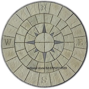 2.56M NAUTICAL COMPASS ROTUNDA CIRCLE PAVING SLABS ( DELIVERY ...