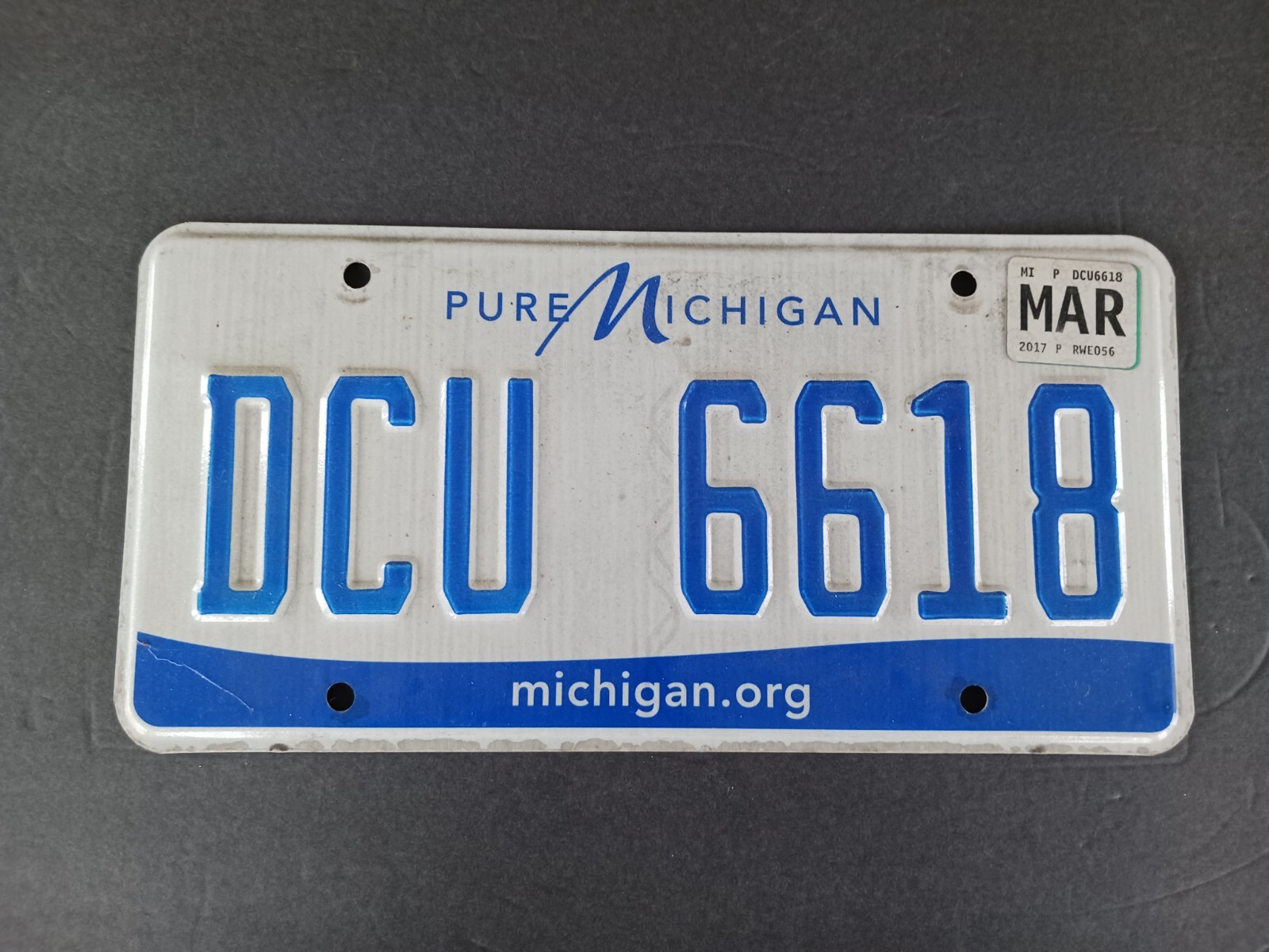 2016 Michigan MI License Plate DCU 6618 Pure Michigan | eBay