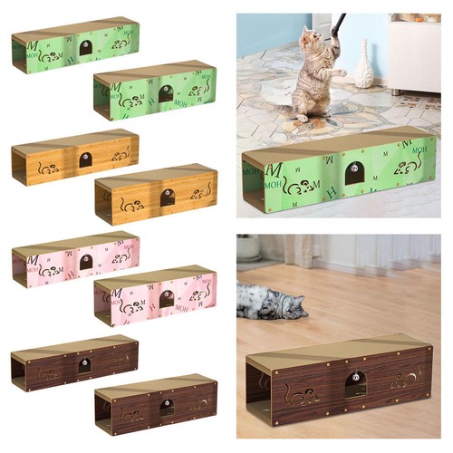 Lit superposé en carton à gratter pour chats, jouet à griffes ...