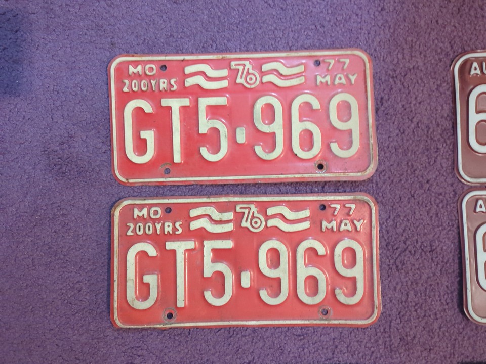 Antique and Old Missouri License Plates, Pairs. | eBay
