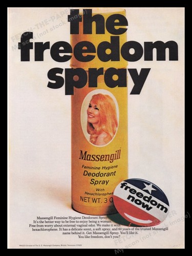 Massengill 1970s Print Advertisement Ad 1970 Freedom Now Hydiene Spray ...