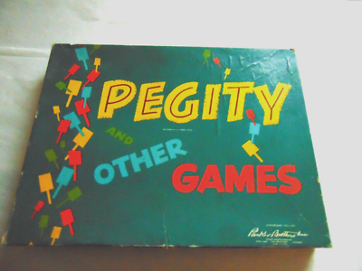 PEGITY Parker Brothers Vintage Pegboard Game 1953 Tit Tat Toe Good ...