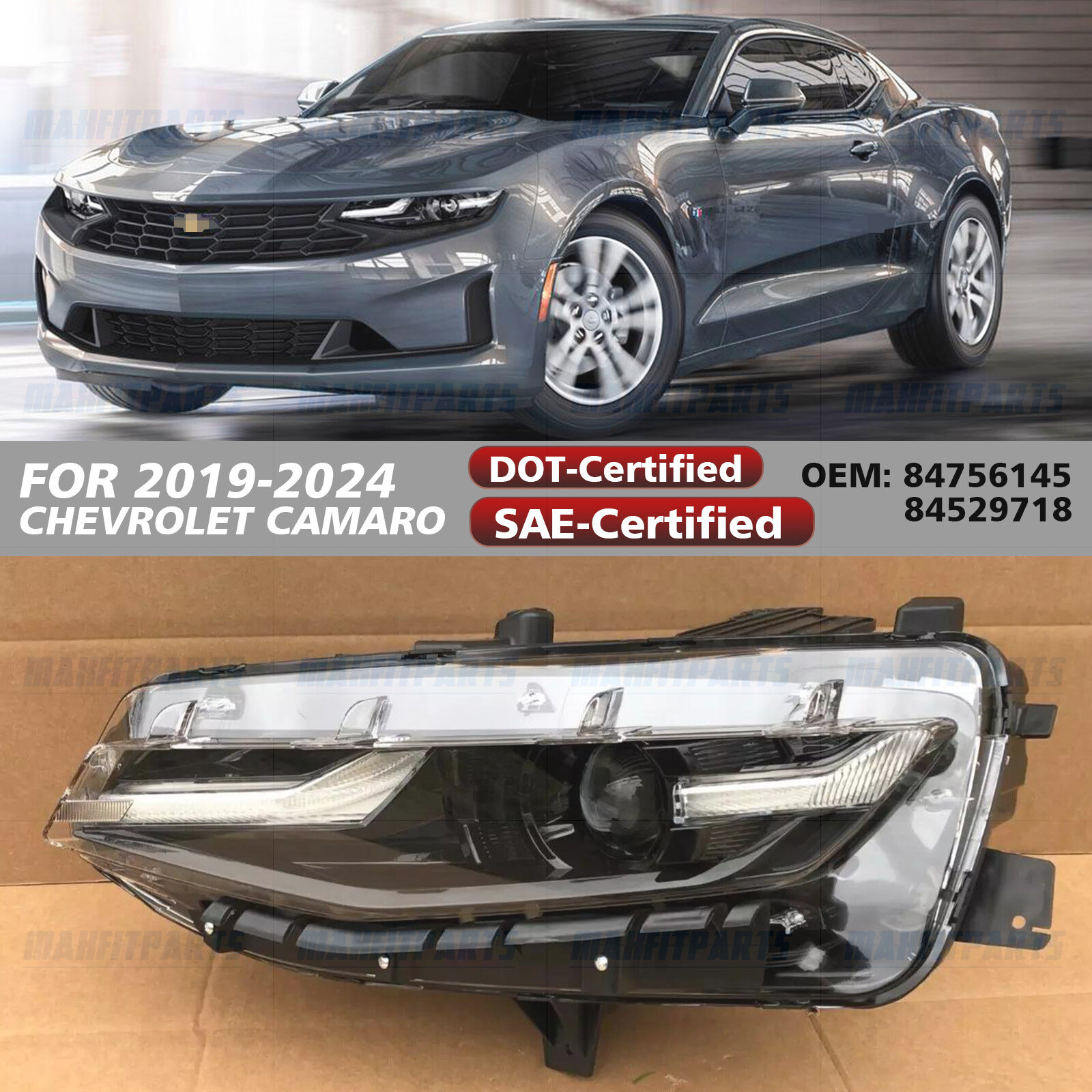 For 2019-2024 Chevrolet Chevy Camaro LED Headlight Projector LEFT Side ...