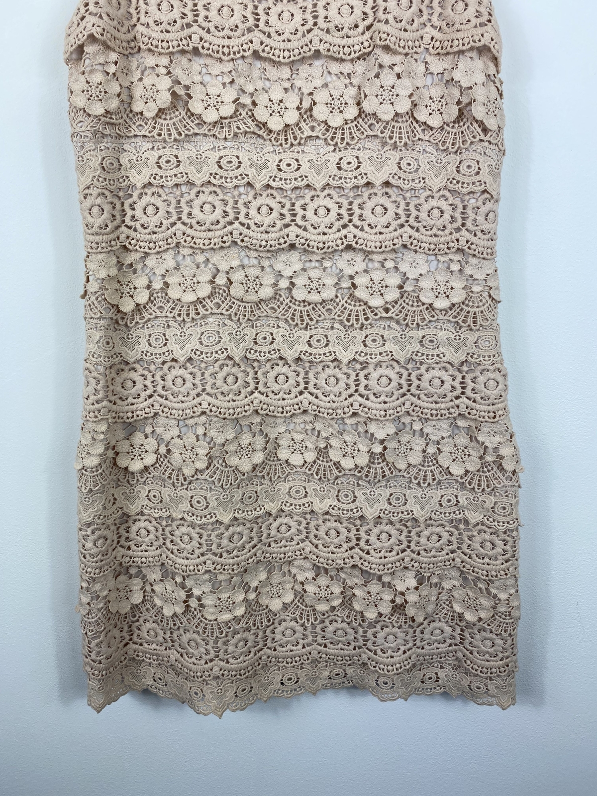 Mint Velvet Blush Pink Lace Dress Knee Length Cotton … - Gem