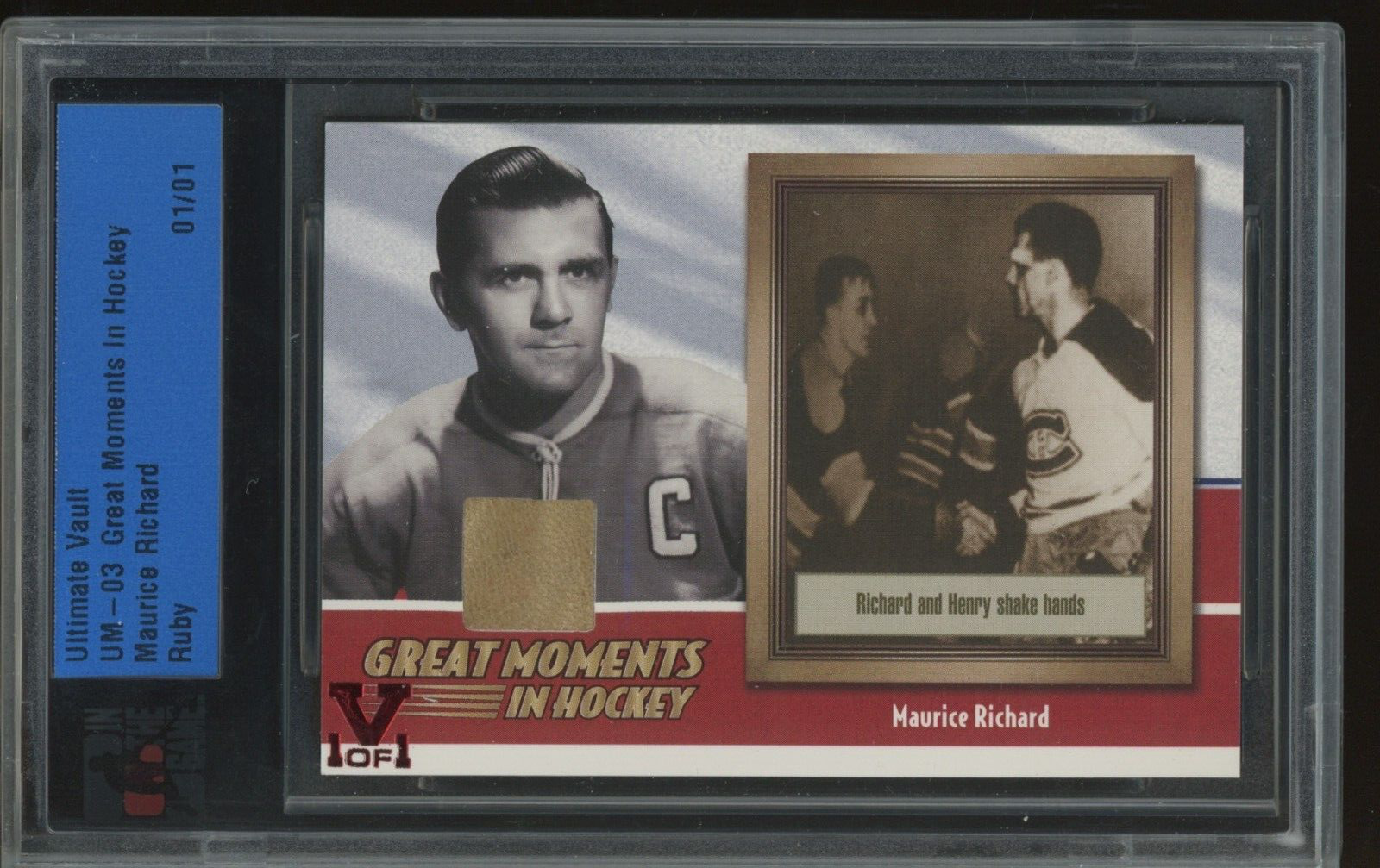 2003 ITG Ultimate Vault Maurice Richard Ruby Great Moments in Hockey Patch 1/1 | eBay