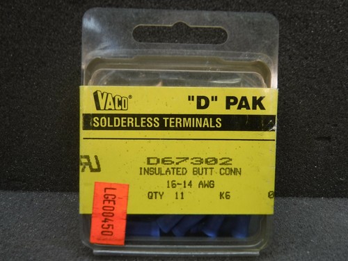Vaco, D PAK, D67302, K6, Solderless Terminals, 16-14 AWG, 11 Qty (New ...