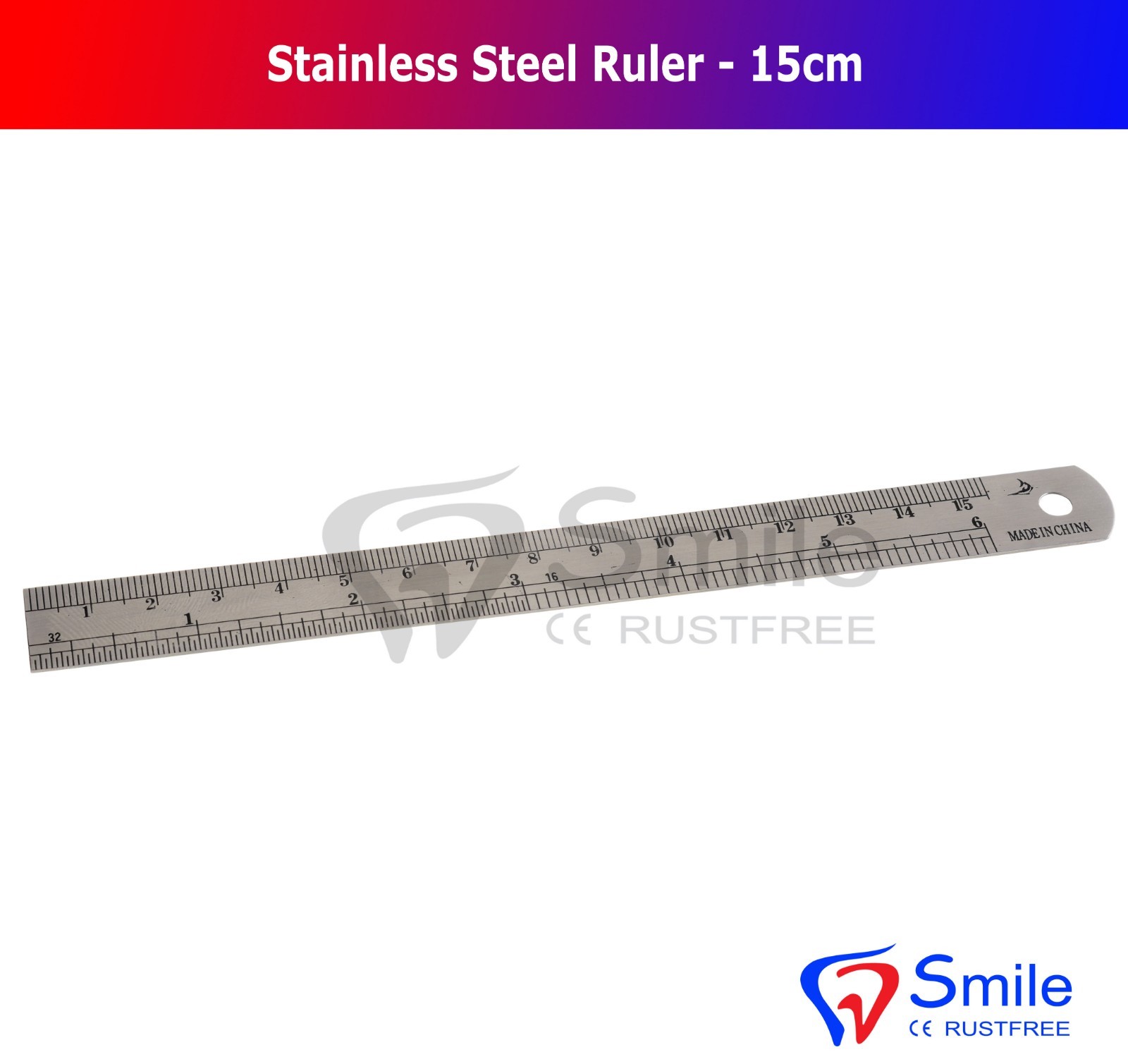 150mm 6" Stainless Steel Pocket Ruler & Drill Size Guage Guide Metric ...