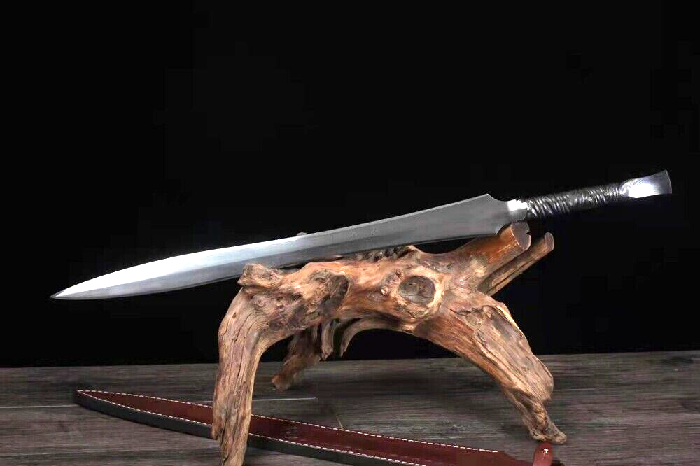 Hand Forged Chinese Kung Fu Sword Sharp Folded Damascus Steel Blade ...