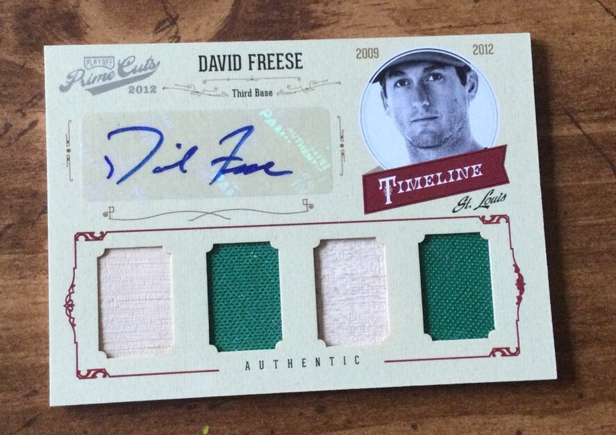 David Freese Signed 2012 Panini Timeline 5 of 5 St Louis Cardinals ...