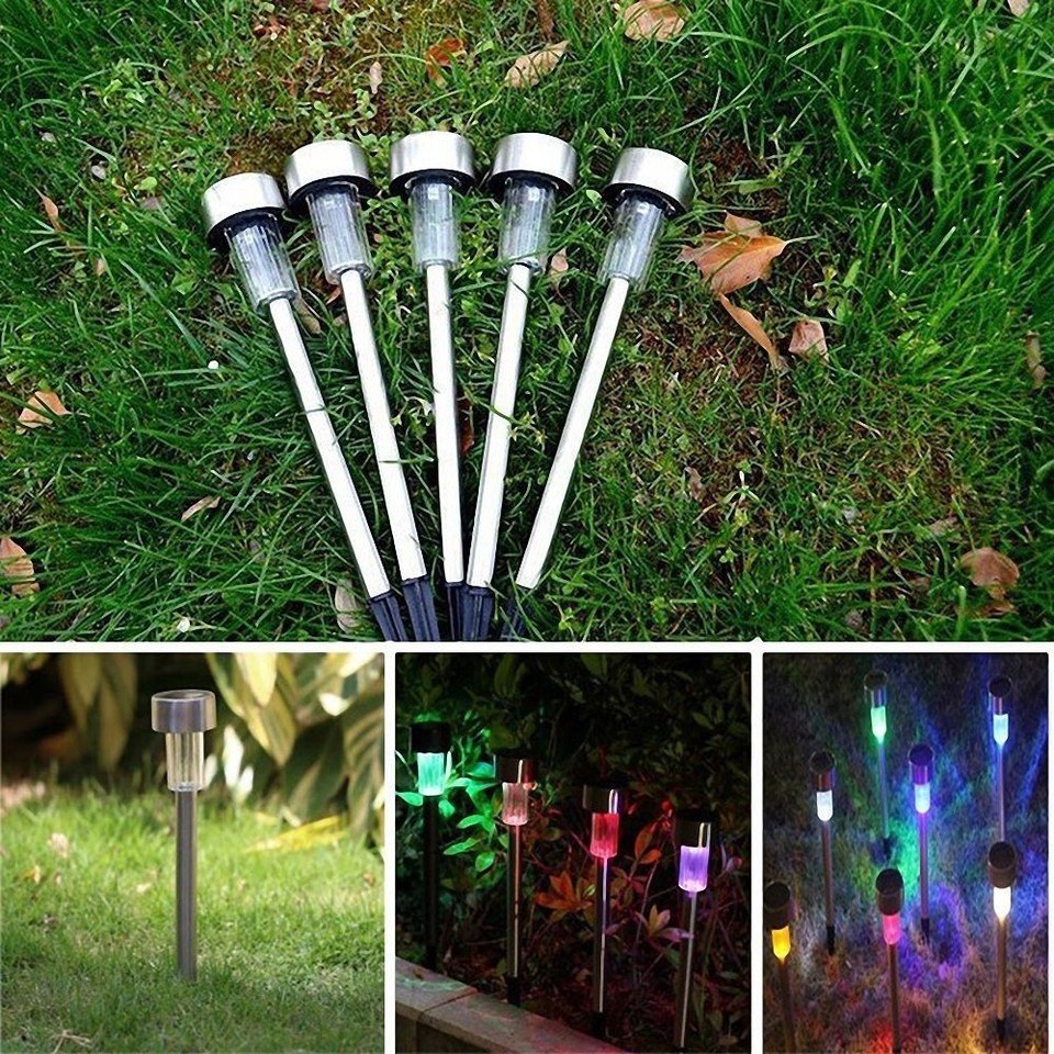 Solar Powered LED Outdoor Light Lawn Patio Pathway Landscape Garden ...