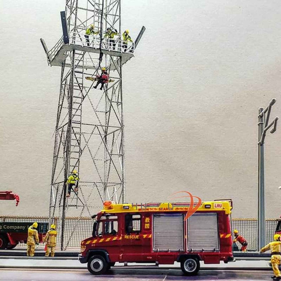 1:87 HO Scale Model Train Communication Tower Sand Table Miniatures ...