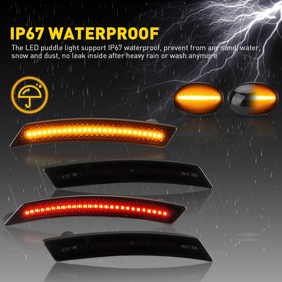 6X Front & Rear LED Side Marker Lights For MINI Cooper 2007 - 2014 R55 ...