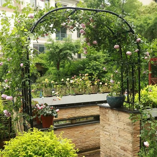 Metal Garden Arch, Assemble Freely Multiple Sizes Pergola Arbor, Climbing Plant | eBay