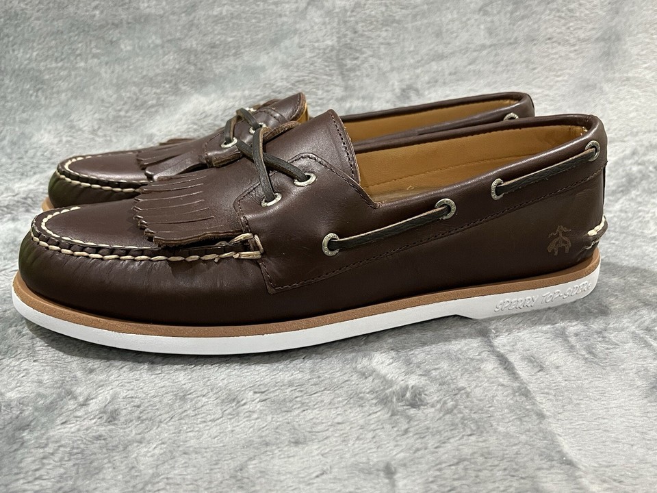Sperry Top Sider x Brooks Brothers A/O Kiltie Boat Shoes Brown NEW Men ...