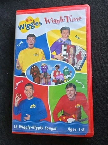 The Wiggles: Wiggle Time VHS 1999 Red Clam Shell Greg Jeff Anthony ...
