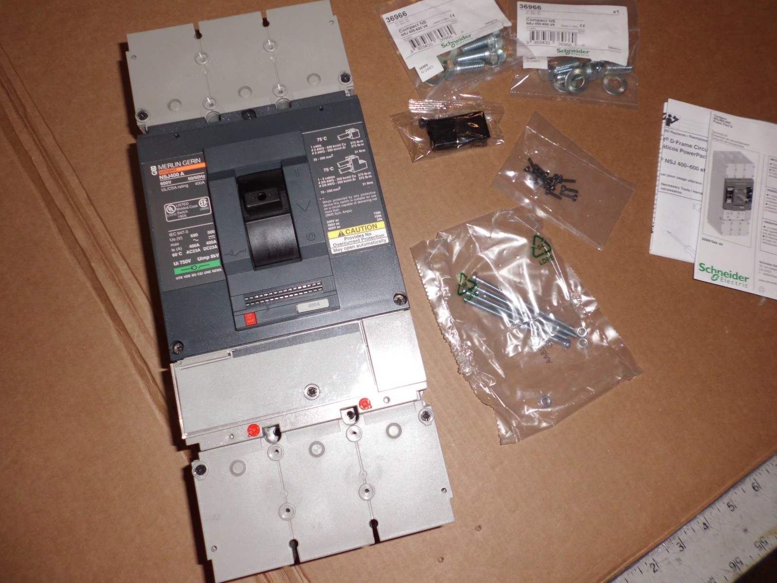 MERLIN GERIN NSJ400A 400A Circuit Breaker | eBay