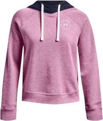 NEW Under Armour Womens Rival Cb Fleece HOODIE Top XL XXL HEATHER NAVY ...