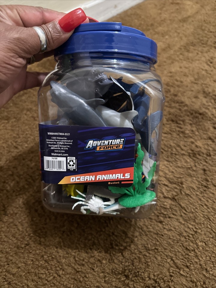 Adventure Force Ocean Animals Bucket Play Set 3+ Shark , Whale , Fish ...