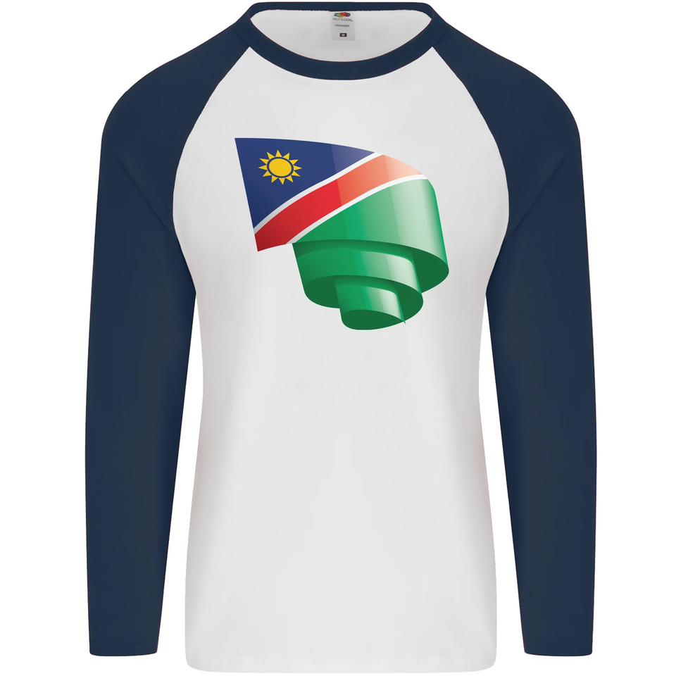 Krause Namibia Flagge Namibia Tag Fußball Herren L/S Baseball Maglietta ...