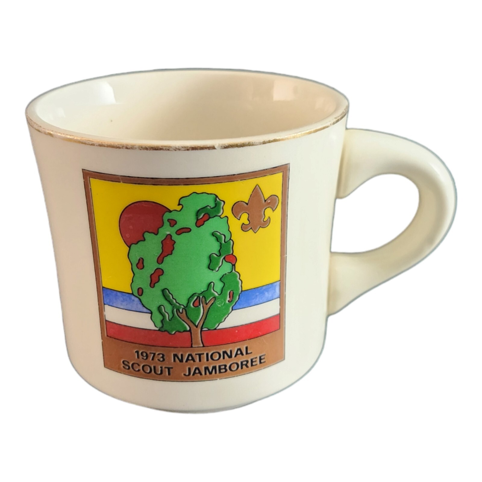 Vintage BSA Boy Scouts of America ☆ Coffee Mug Cup 1973 NATIONAL SCOUT ...