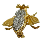 EMA 14k Yellow Gold & Diamond Bee Bug Vintage Pin Brooch 3/4" x 3/4" | eBay