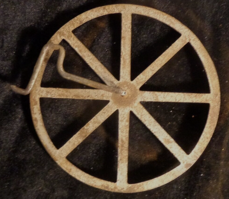 Cir Nineteenth Century Original (2) Cast Iron (8) Spoke 4 1/4" Toy ...