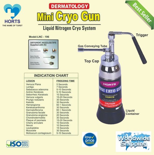 New Cryo Liquid Nitrogen Cryo Can Freeze Sprayer For Dermatology 350ML ...