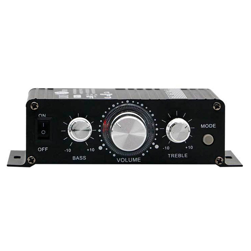 12V HiFi 2 Channel Power Amplifier Mini Stereo Audio FM Car Home AMP ...