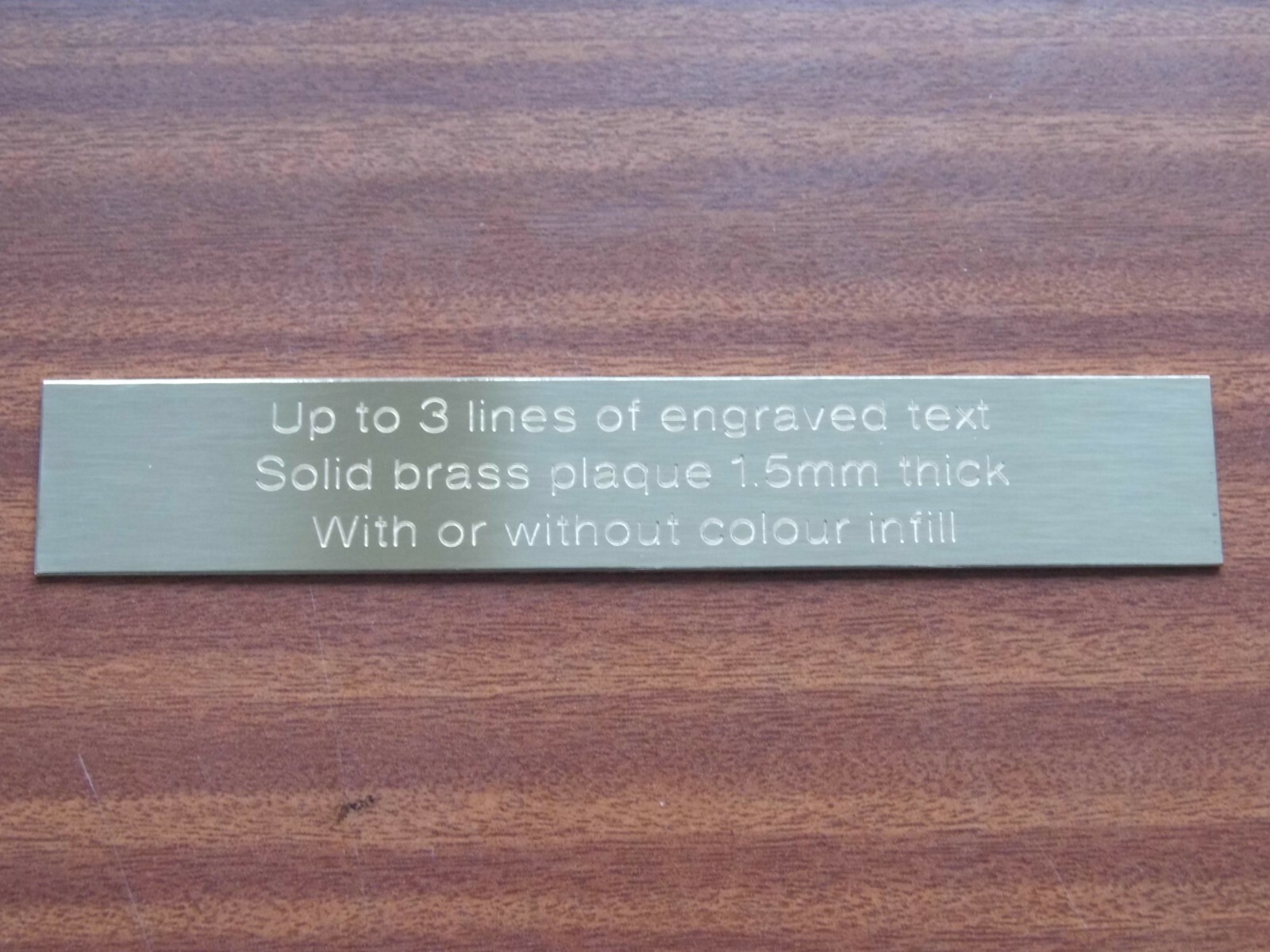 Brass Polished Engraved Plaque Bench Plate Memorial 5" X 1" 125x25mm No ...