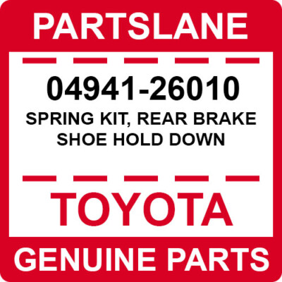Toyota HiAce Majesty OEM Rear Brake Shoe Hold Down Spring Kit 04941 ...