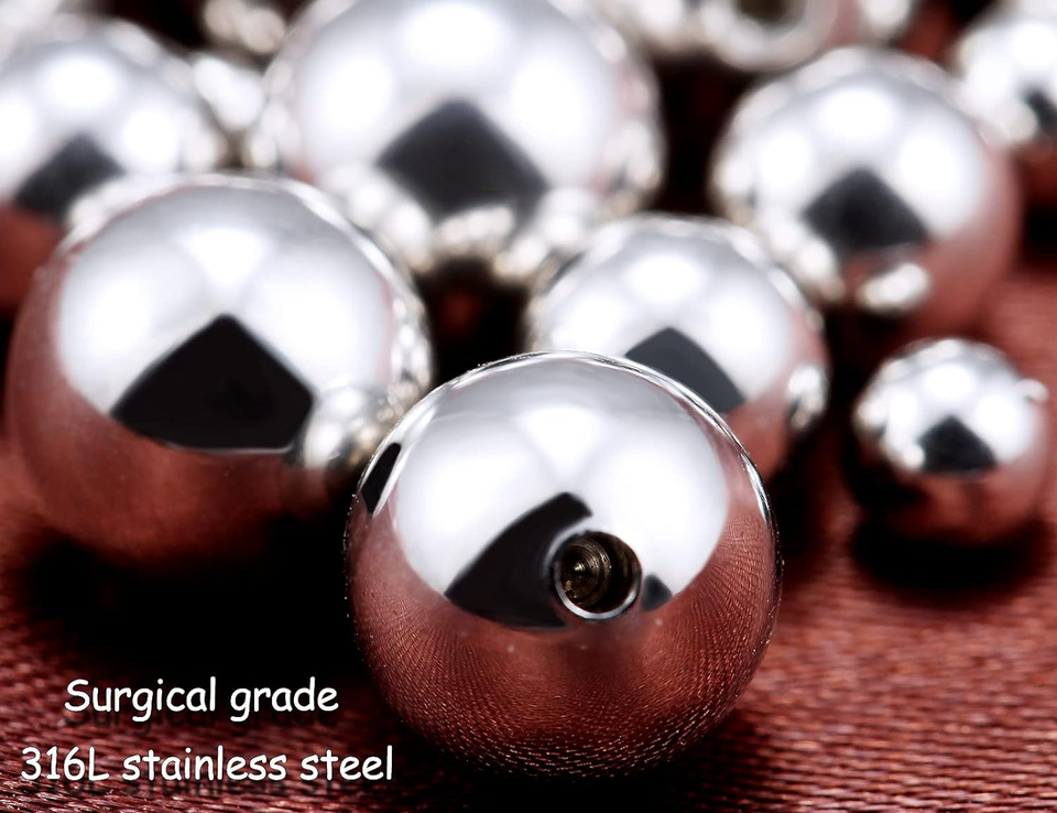 25Pcs 14G 16G Balls Internal Thread & Externally Threaded Surgical ...