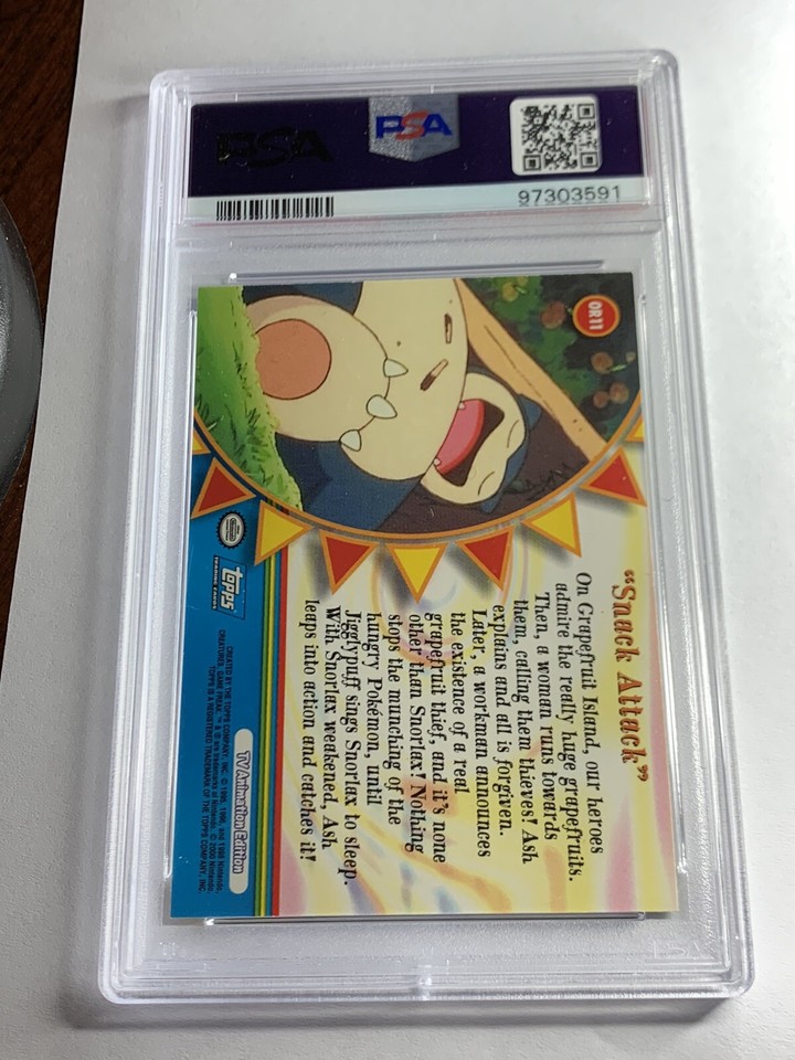 2000 Topps Pokemon TV #OR11 Snack Attack Animation Series 3 PSA 6 EX-MT ...