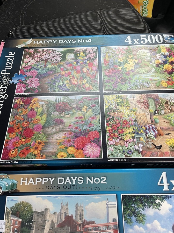 Ravensburger Happy Days 12 X 500 Piece Jigsaw Puzzles Bundle ex Con ...
