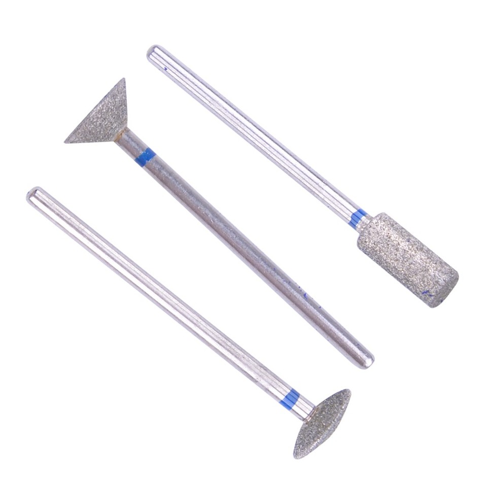 10pc Diamond Coated Polishing Grinding Head Set HP 2.35mm Shank Rotary ...