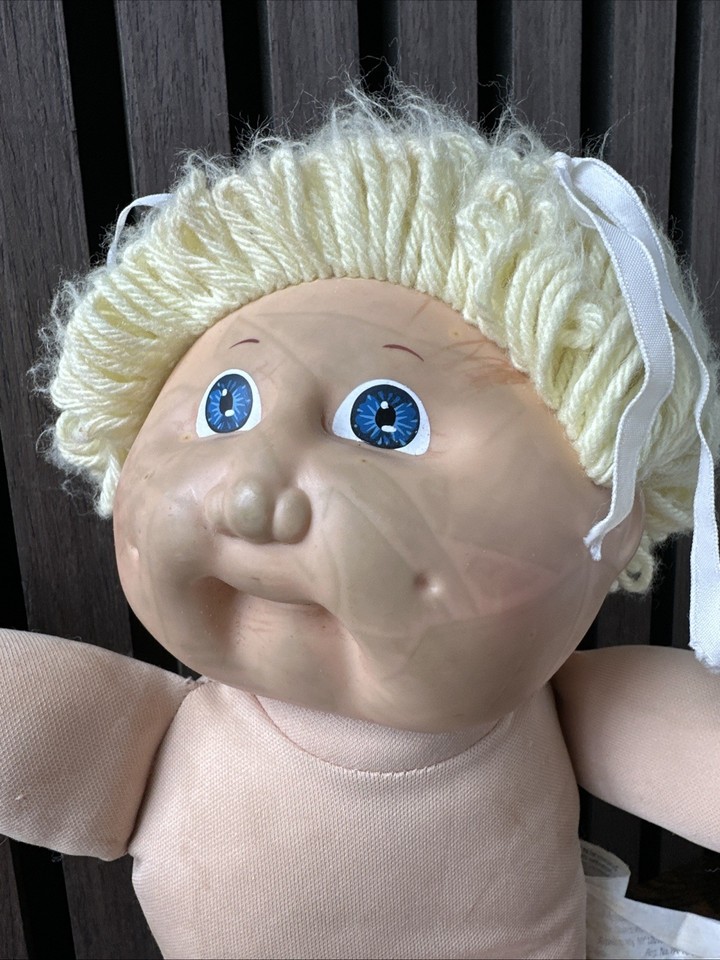 Vintage Cabbage Patch Doll 1978 1982 Blue Eyes Blonde Hair Xavier Roberts Nice! | eBay