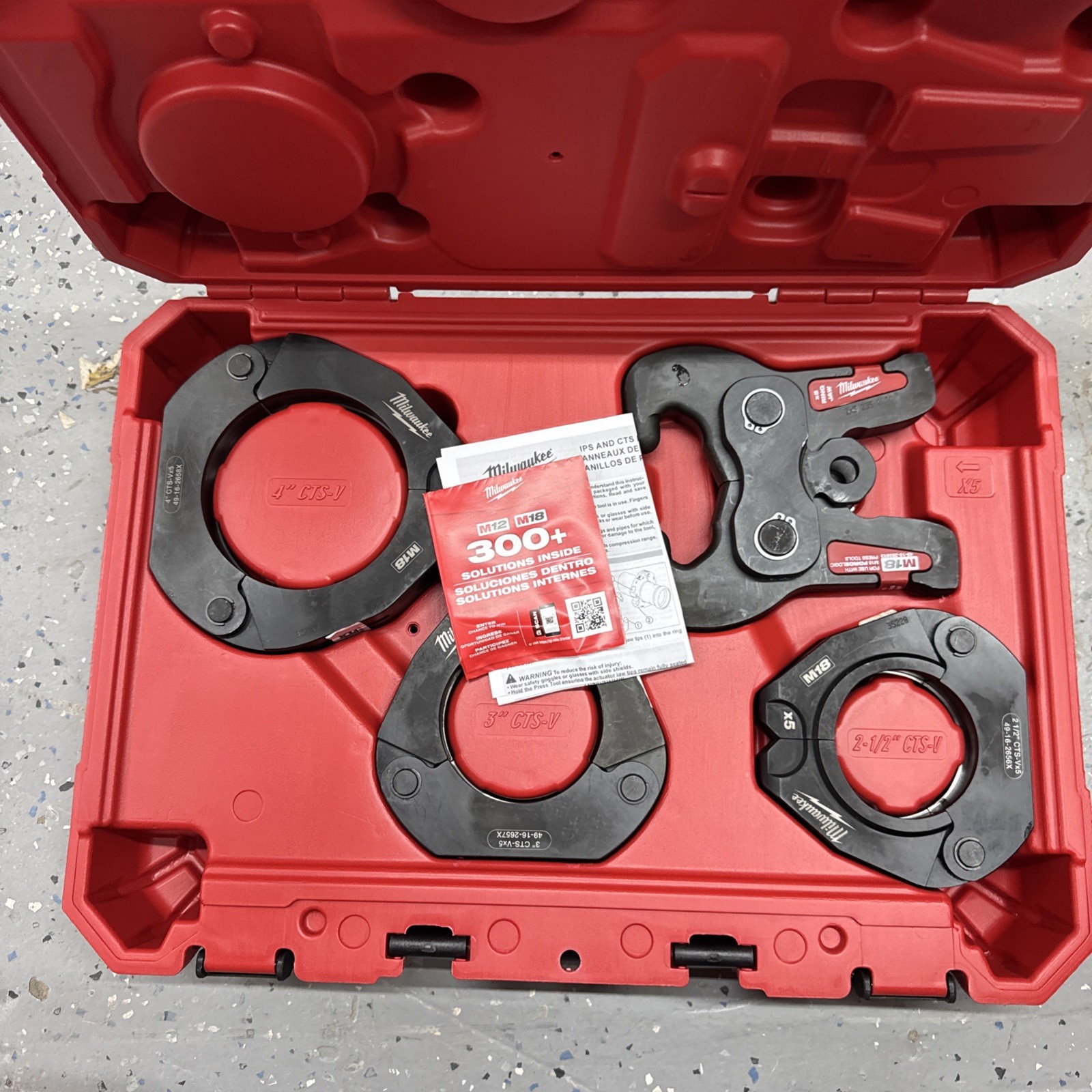Milwaukee 49-16-2690X 2-1/2”-4" CTS-V Pivoting Press Ring Kit M18 FORCE ...