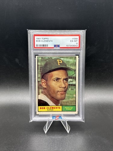 1961 Topps Baseball 388 Roberto Clemente Pittsburgh Pirates PSA 6 ...
