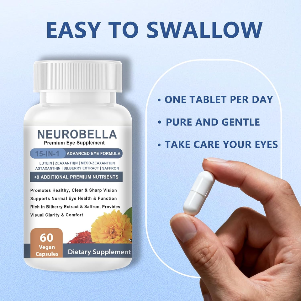 NEUROBELLA 15-In-1 Eye Nutritional Support Capsules - Containing ...