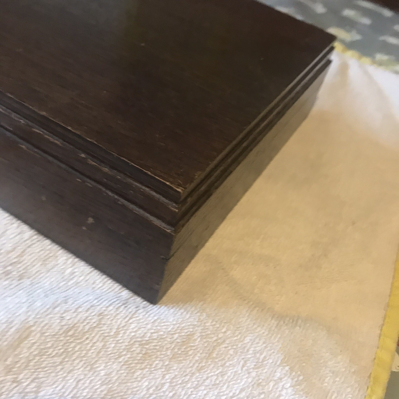 Beautiful Vintage Velvet Lined Wooden Box | eBay UK