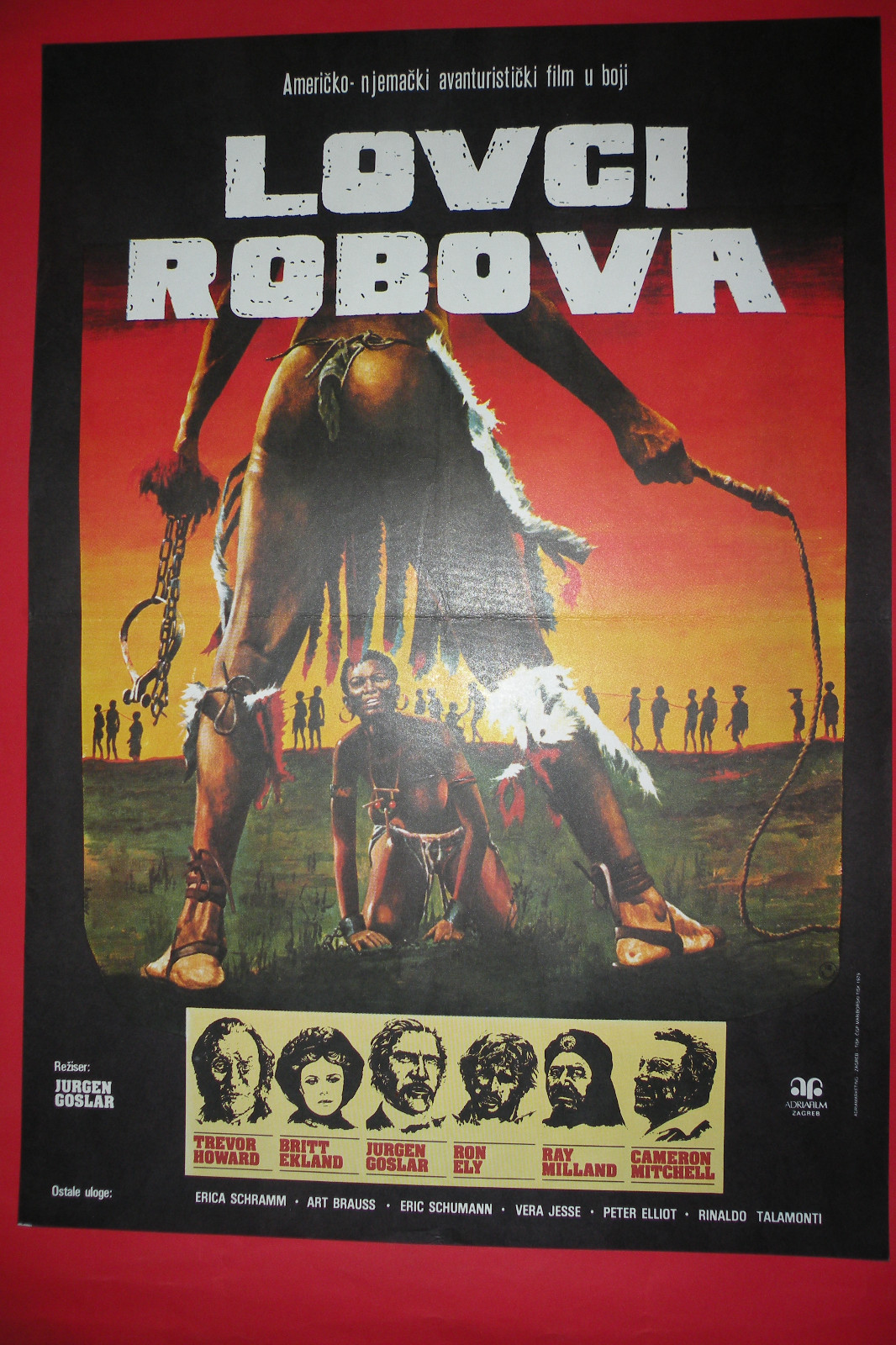 SLAVERS 1978 TREVOR HOWARD BRITT EKLAND RON ELY RARE EXYU MOVIE POSTER ...