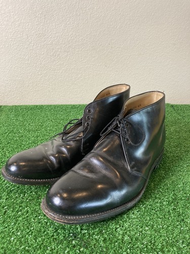 black leather desert boots handmade size 13 EE | eBay