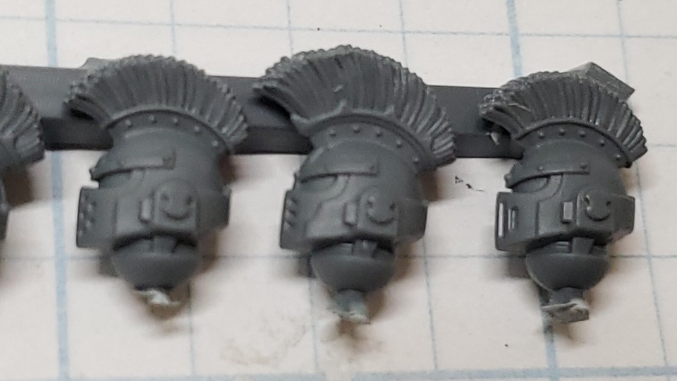 30K Space Marine Bits Mark III Command Squad Artificer Helmet Head w ...