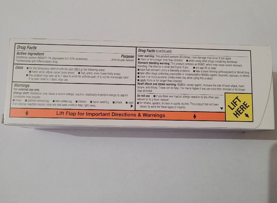 Generic Tube Arthritis Pain Sodium Topical Gel 1% 3.53 oz exp 01/27 | eBay